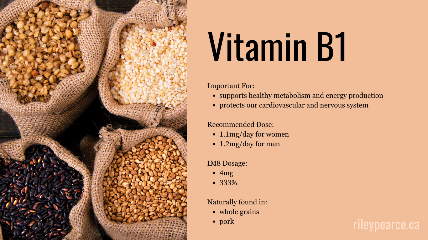 IM8 Ingredients Deep Dive – Part 1: Vitamins – Riley Pearce